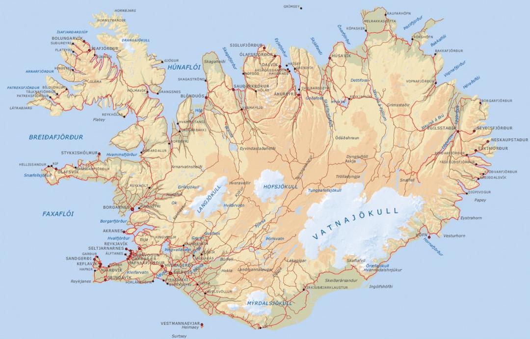 Some Useful Maps of Iceland - Iceland-Dream.com